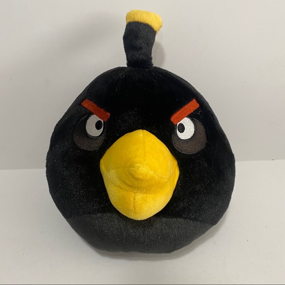 angry birds | Toys | Angry Birds Bomb Bird Plush | Poshmark